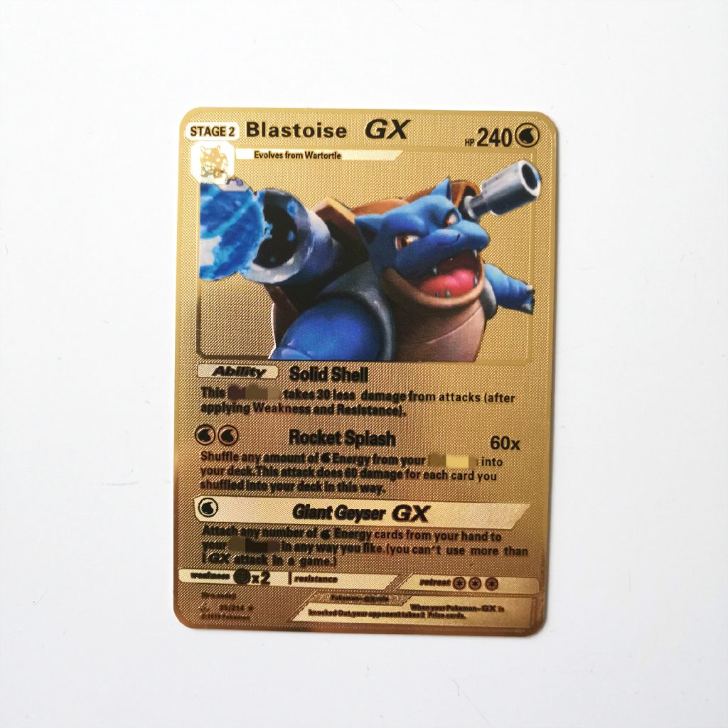 Pokemon Gx Mega Gold Metal Anime Game Cards Collection Childrens Gift ...