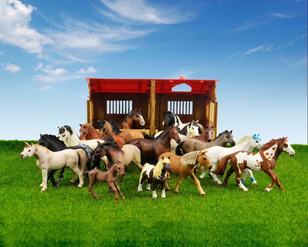 Kids Farm Animals Toy Collection Stable Quarter Horse Figure Model ...